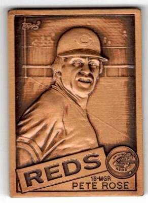 Pete Rose 1985 Topps Baseball Bronze (Dealer Incentive) Cincinnati Reds ...