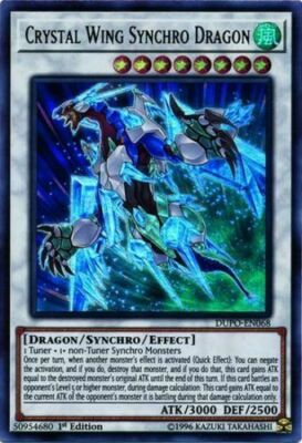 CRYSTAL WING SYNCHRO DRAGON *** ULTRA RARE DUPO-EN068 YUGIOH! MINT/NM ...
