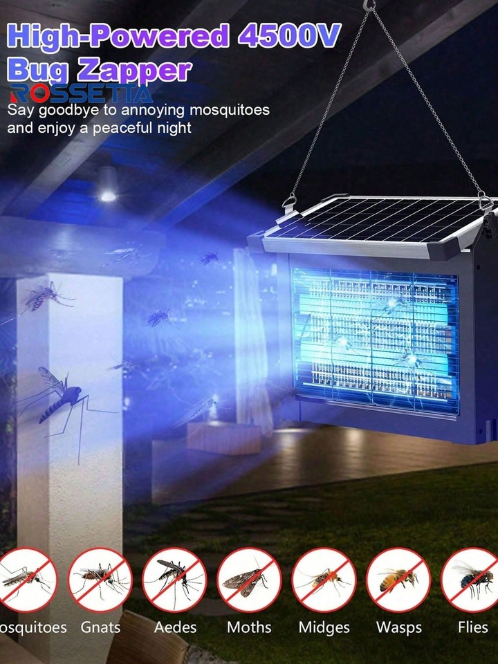 LOOK- Bug Zapper Outdoor Solar,Wireless Portable Mosquito Killer With ...