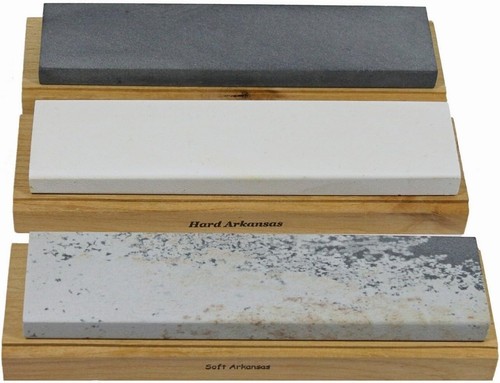 Precision 6" Arkansas Sharpening Stone Set with Wood Base - Lifetime ...