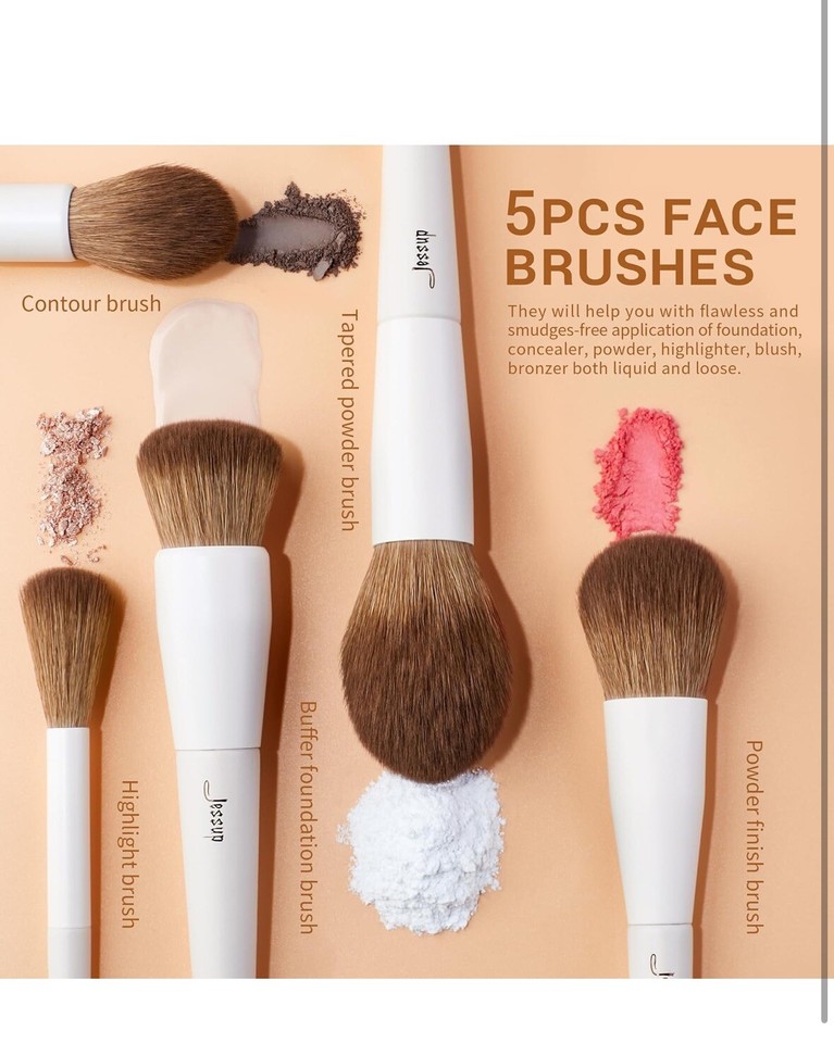 Jessup Makeup Brushes 14Pcs Makeup Brush Set Premium Synthetic Powder ...