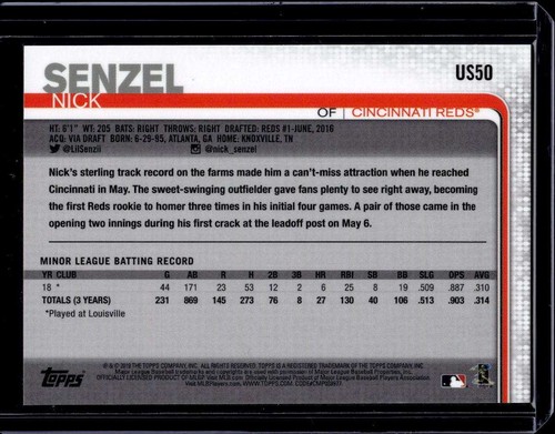 2019 Topps On Demand 3D #US50 Nick Senzel PR 540 RC Rookie (Qty) | eBay
