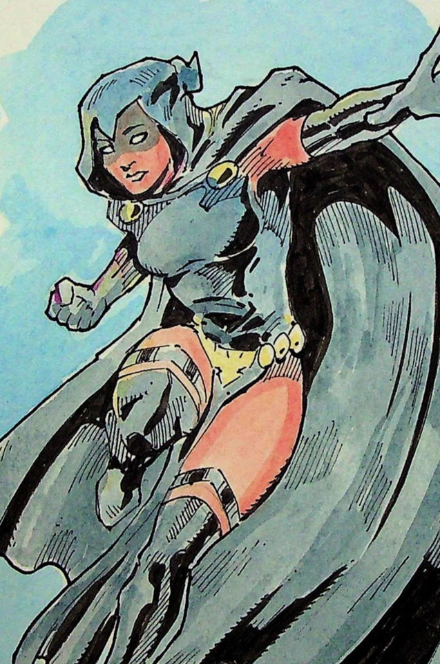 RAVEN Teen Titans Mars Servicio SIGNED Hand-Painted Convention DC ...