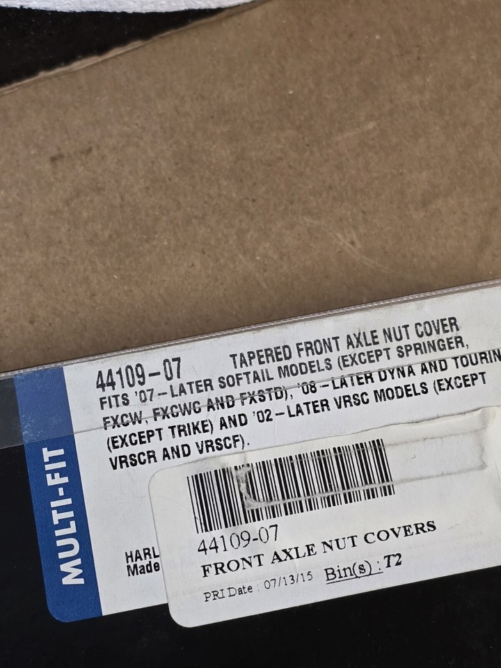 Genuine Harley Softail V-Rod Touring Chrome Tapered Front Axle Covers ...