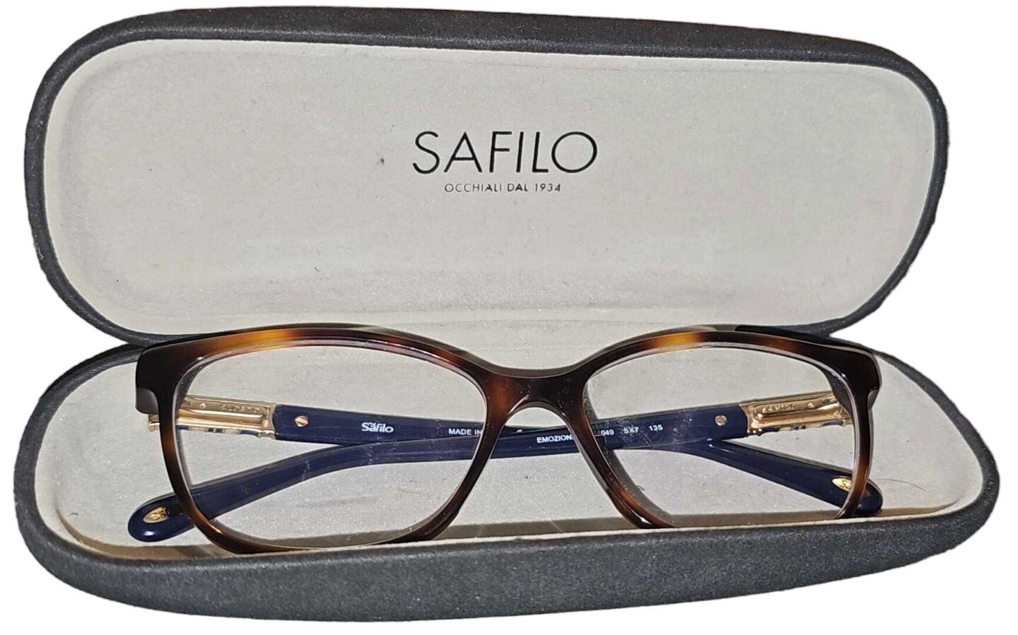 SAFILO EMOZIONI EM 4049 St Havana Brown SX7 135 EYEGLASSES FRAMES Italy ...