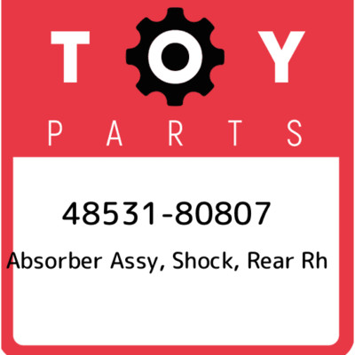 48531-80807 Toyota Absorber assy, shock, rear rh 4853180807, New ...