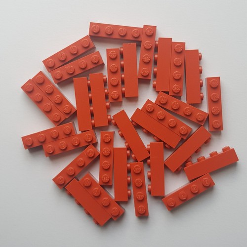 LEGO MODULEX 30 RED BRICKS 1x4 WITH LEGO ON STUDS | eBay