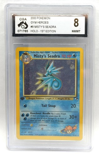 Pokemon - 1st Edition Misty's Seadra CGA 8 Gym Heroes Holo Rare 9/132 ...