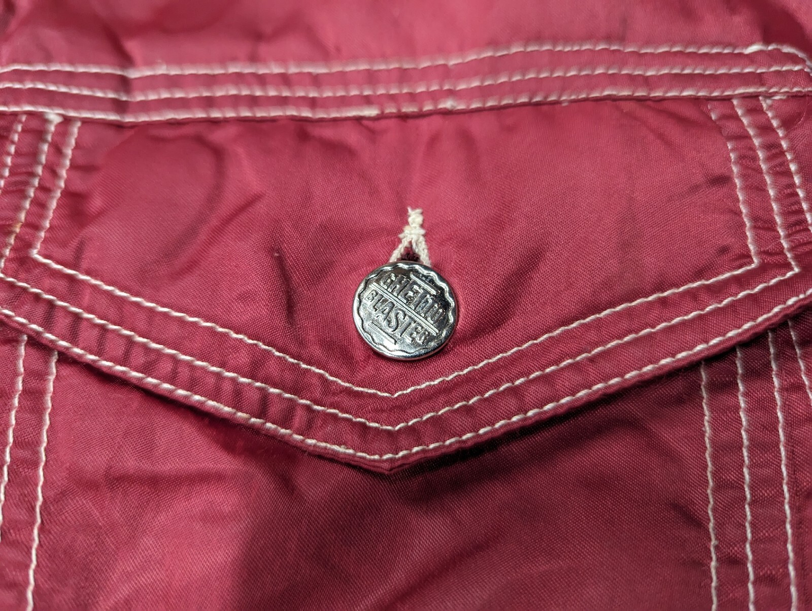 GHETTO BLASTER Rare Vintage Men's Burgundy Nylon Gile… - Gem