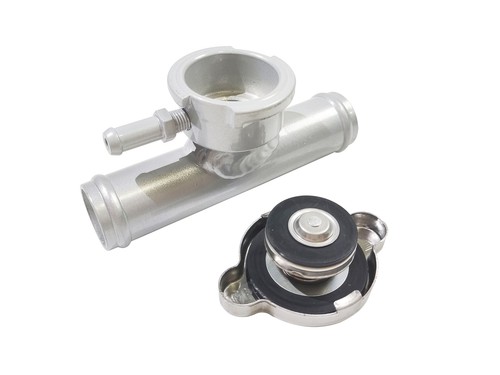 1" 25mm Hose Radiator Universal Aluminium Inline Filler Neck Pipe W/1.1 ...