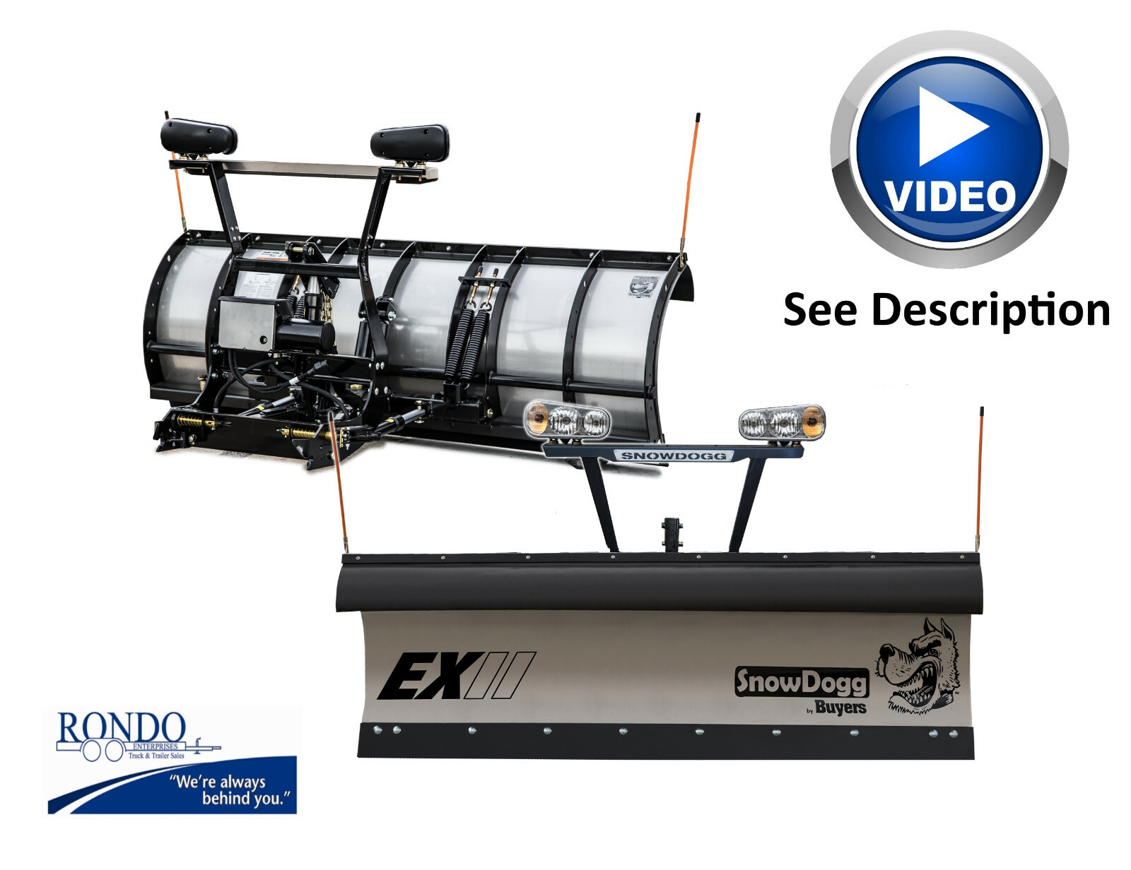 New SnowDogg Extreme plow EX80 Gen 2 8' commercial snow plow EX80II | eBay