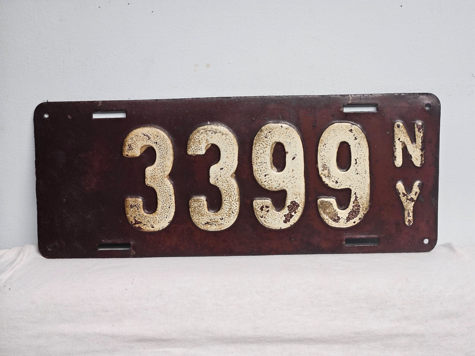 1911 New York 4 Digit License Plate not Porcelain not Leather | eBay