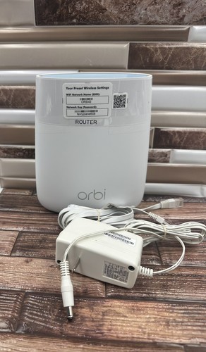 NETGEAR Orbi Model RBR20 Router White Satellite Home Mesh WiFi Tri-band ...