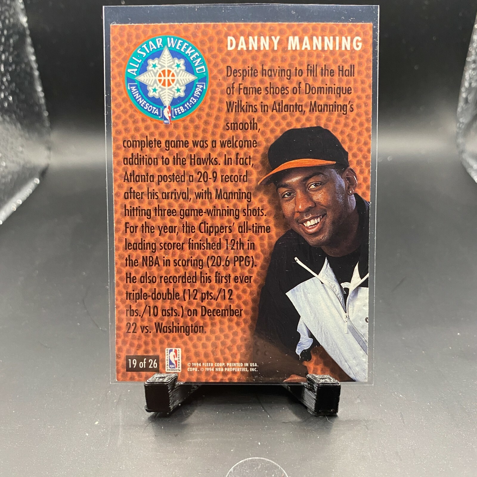 1994-95 Fleer All-Star Weekend #19 Danny Manning NBA Basketball Card ...