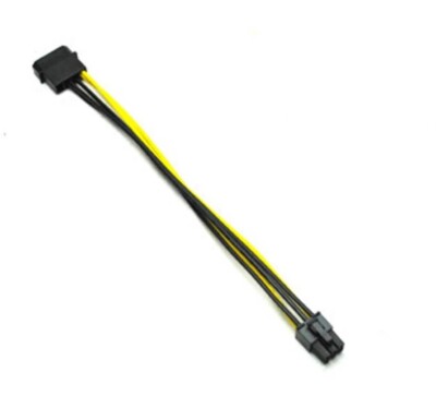 4 Pin Molex to 6 Pin PCI-Express PCIE Video Card Power Converter ...