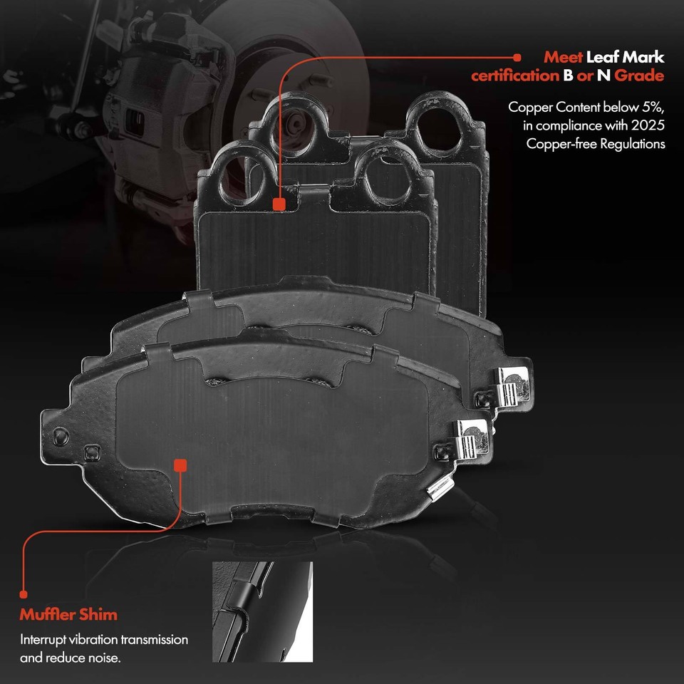 Front & Rear Drilled Brake Rotors & Ceramic Brake Pads for Lexus GS300 ...