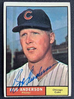 Bob Anderson Chicago Cubs Signed Autographed 1961 Topps Baseball Card ...