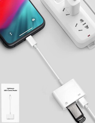Apple 8-Pin to USB3.0 Camera Adapter HIGH SPEED for iPhone 14 13 12 11 ...