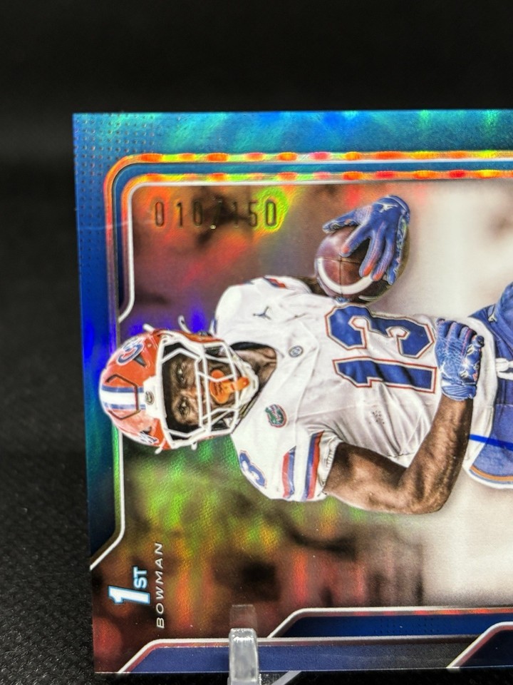 2025 Bowman Chrome Football Jadan Baugh Blue Refractor Auto 10/150 ...