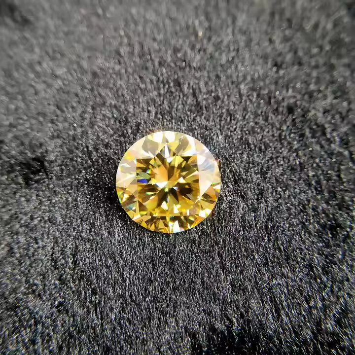 4 CT Natural Yellow Diamond, Round Cut, 10.50mm, VVS1 D Grade Certified ...
