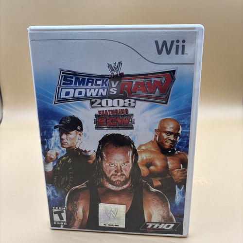 WWE SmackDown vs. Raw 2008 Featuring ECW (Nintendo Wii, 2007) Complete ...