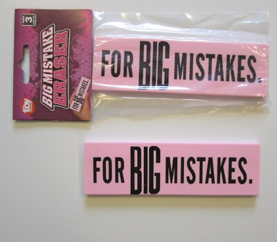 24 NEW BIG MISTAKE ERASER LARGE JUMBO REALLY BIG MISTAKES ERASERS ...