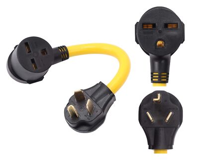 NEMA 10-30P to 6-30R 240V 30 Amp 3 Prong Male Plug to 3 Prong Female ...