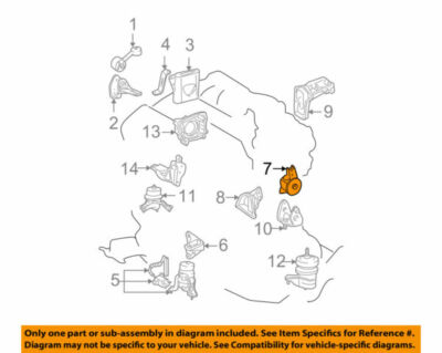 12371-20110 Toyota Insulator, engine mounting, rear 1237120110, New ...