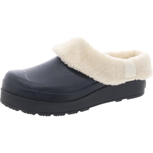Hunter Womens Play Sherpa Black Rubber Clogs Shoes 11 Medium (B,M) BHFO ...