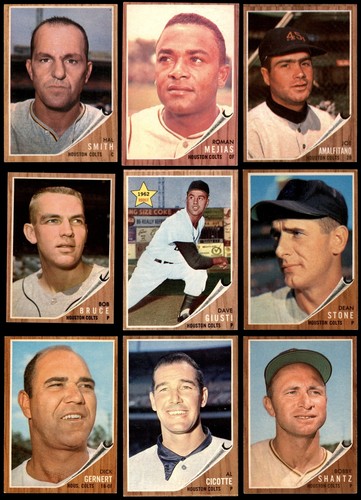 1962 Topps Houston Colt 45s Near Team Set 5.5 - EX+ (23 / 26 cards) | eBay