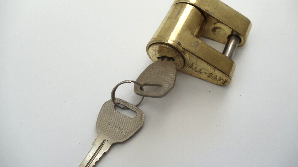 Vintage Brass Fulton ALL - SAFE Lock with 2 Keys GOOD CONDITION | eBay