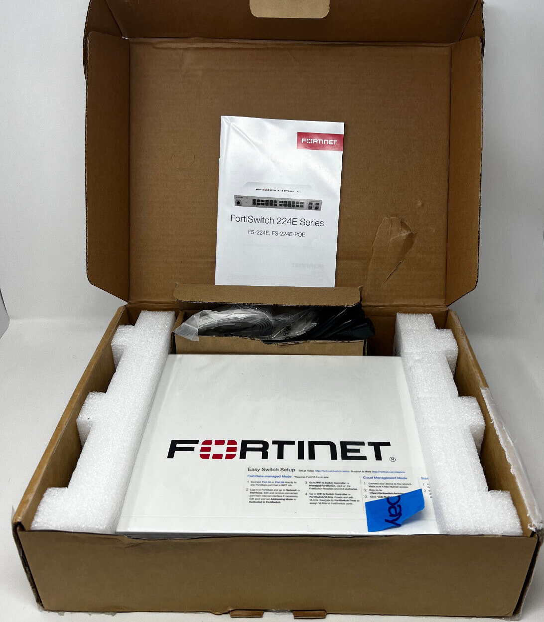 Fortinet FortiSwitch FS-224E-POE 24-Port Network Switch New Open Box ...