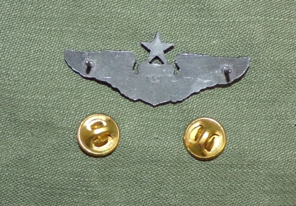 Original Vintage USAF Senior Pilot Metal Mess Dress Wings Badge (I-21 ...