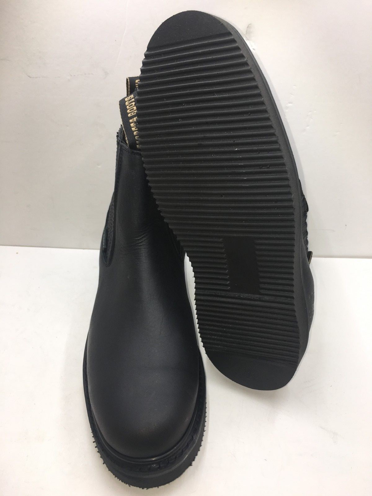 Men's Work Boots/Booties/Botin Pull On Leather Brown-Black oil water ...