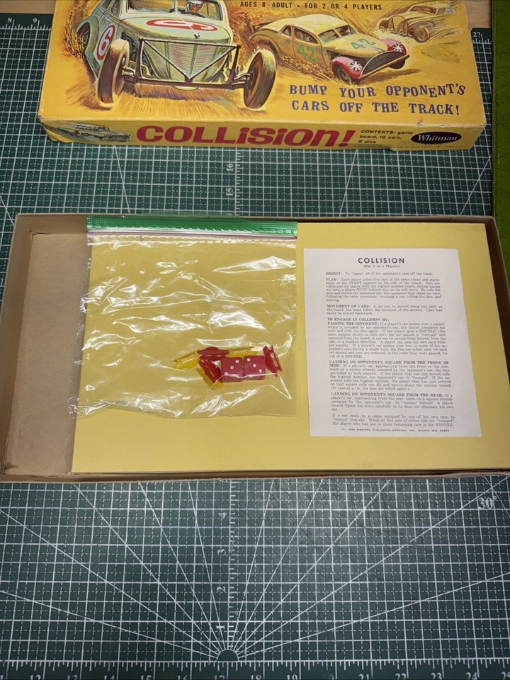 Rare Complete 1969 Collision Game All Orig Pieces and Dice! Fast ...