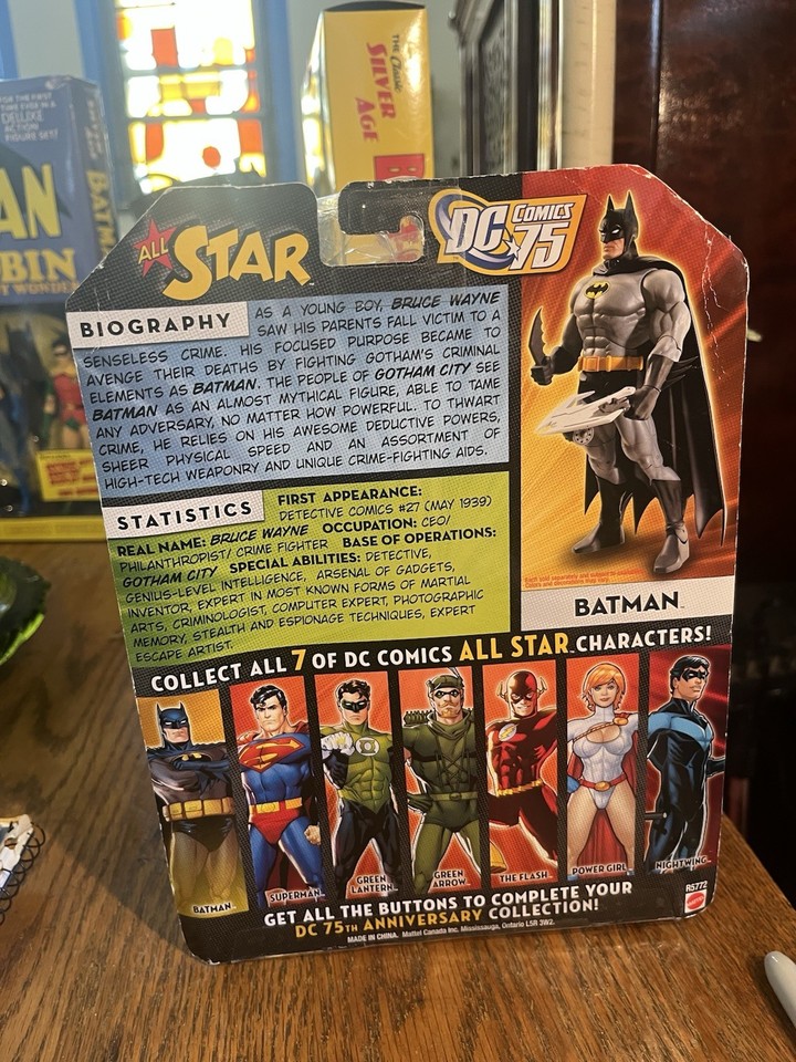 Mattel DC univers Dc comics 75 years of super powers Batman action ...