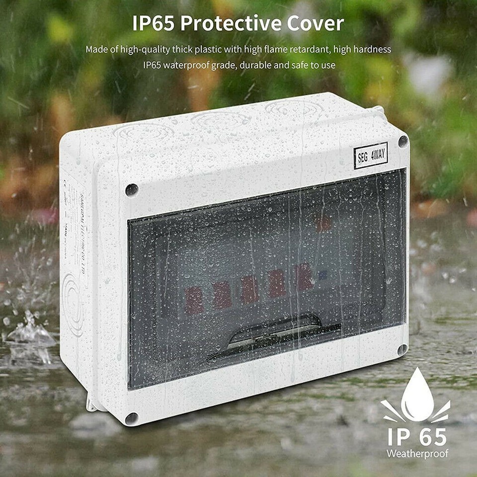 Wall Mount Fuse Box Consumer Unit Garage Shed Garage Grey M3/RCD Shed ...