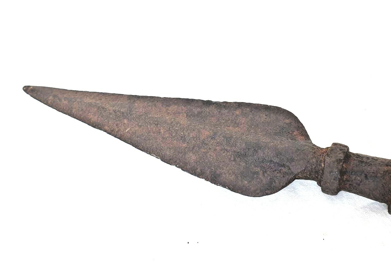 Rare 1800s Old Vintage Antique Iron Hand Forged Mughal Fine Big Spear ...
