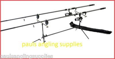 Carp Fishing Starter Set Up / Kit 2 Rods 2 Reels 2 Alarms Rod Pod ...