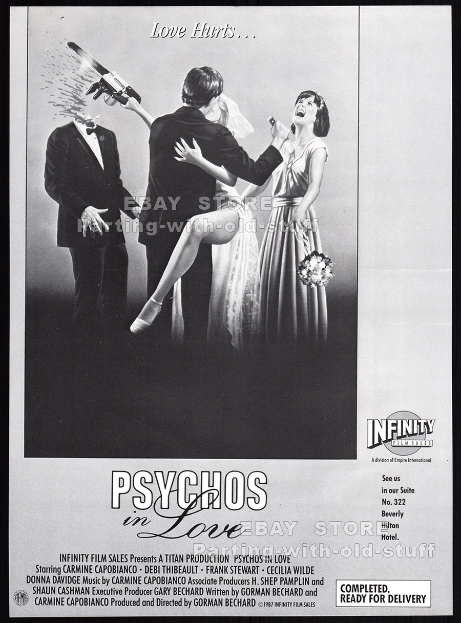 PSYCHOS IN LOVE - Original 1987 Trade AD/ ADVERT_ Gorman Bechard ...
