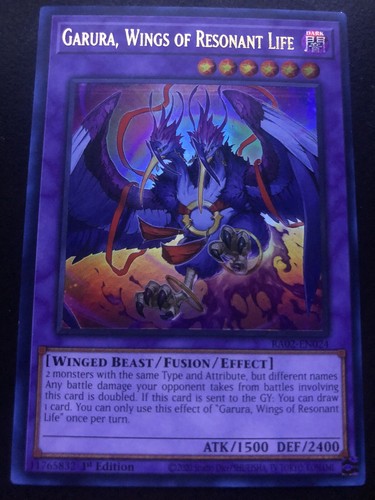 Garura, Wings of Resonant Life RA02-EN024 Ultra Rare 1st Edition Mint ...
