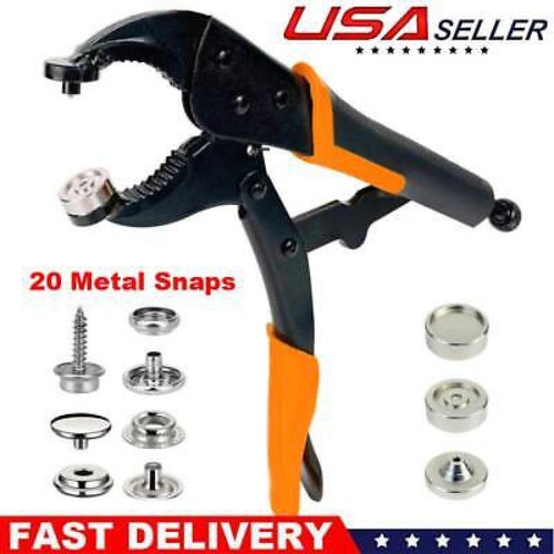 Heavy-Duty Snap Fastener Tool, Snap Installation Tool 15mm Metal Snaps ...