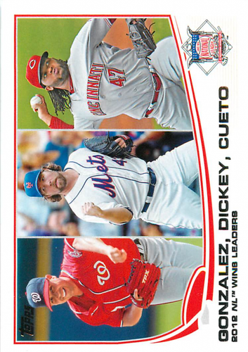 2013 Topps Baseball #287 Johnny Cueto/Gio Gonzalez/R.A. Dickey | eBay