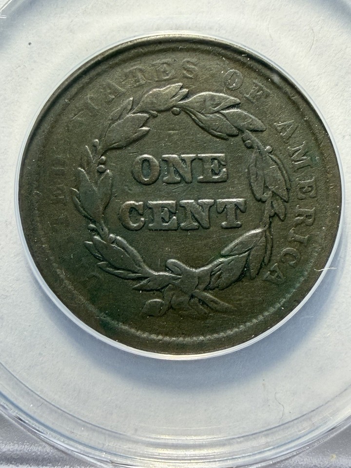1841 Braided Hair Large Cent Graded Fine 12 by ANACS Copper Historical ...