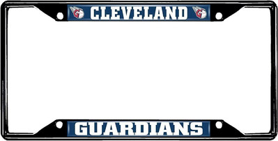 Cleveland Guardians Black Metal License Plate Frame Tag Cover Chrome ...