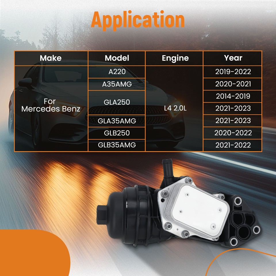 Oil Filter Housing fit for Mercedes Benz A220 CLA250 GLA250 A35 GLA35 ...