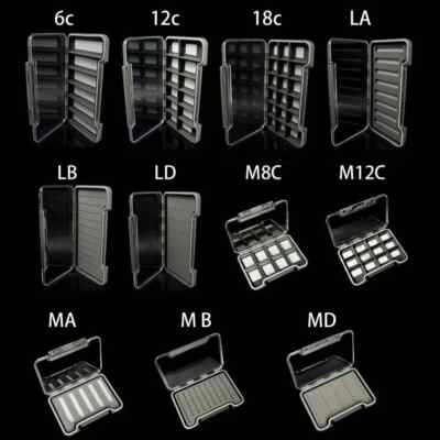 Slim 100% Waterproof Fly Fishing Boxes Easy Grip Foam Multi Magnetic ...