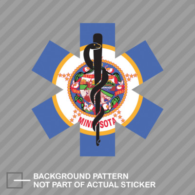 Minnesota State Shaped EMT Flag Sticker Decal Vinyl EMS Paramedic MN | eBay