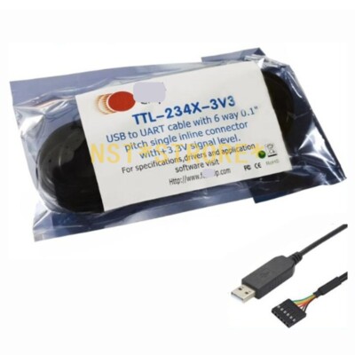 1PCS New TTL-234X-3V3 USB To UART Cable 6 Way 0.1" Pitch Single Inline ...