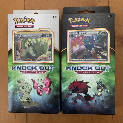 Pokemon KnockOut Collection Tyranitar & Lucario Set (2 Boxes - 4 Packs ...